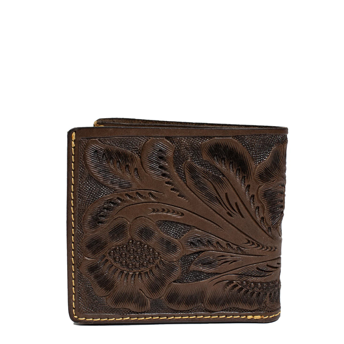 RRL by Ralph Lauren Hand Tooled Leather Billfold Wallet Brown | The ...