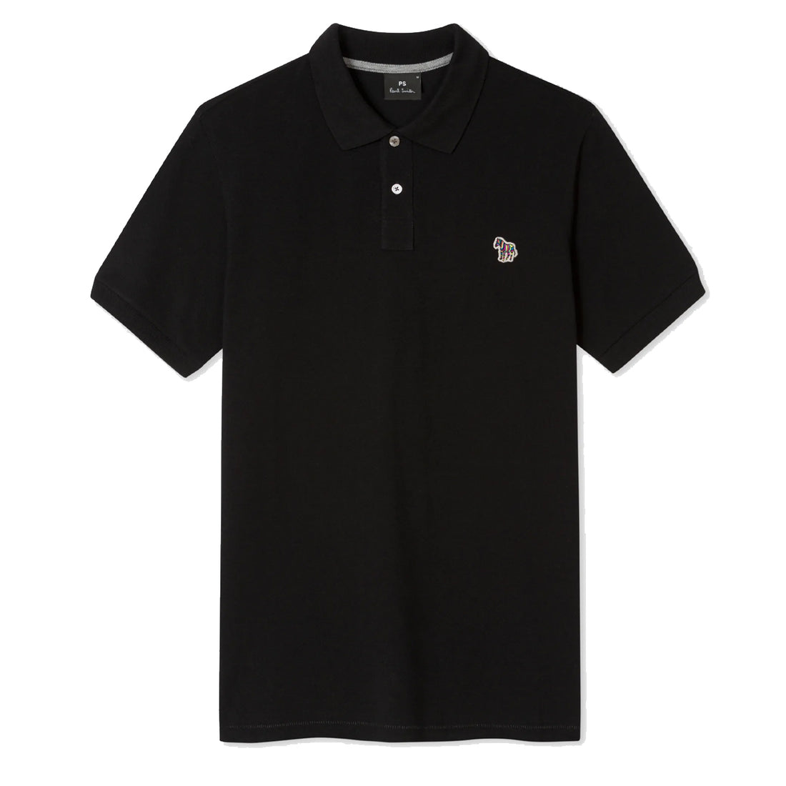Paul Smith Cotton-Pique Zebra Logo Polo Shirt Black | The Sporting Lodge