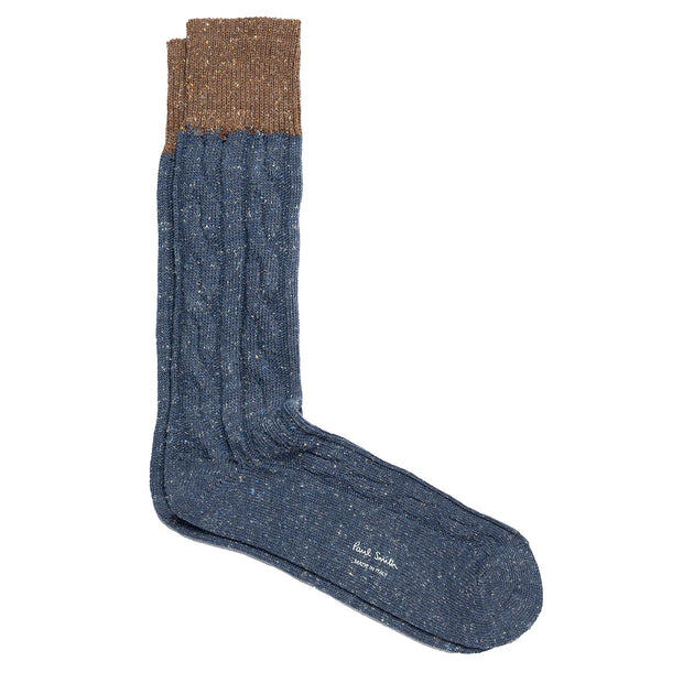 Paul Smith Sock Henry Neps Cable Navy | The Sporting Lodge