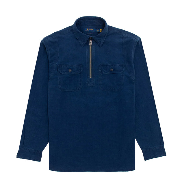 Polo Ralph Lauren Classic Fit Indigo Popover Workshirt Slub Indigo ...