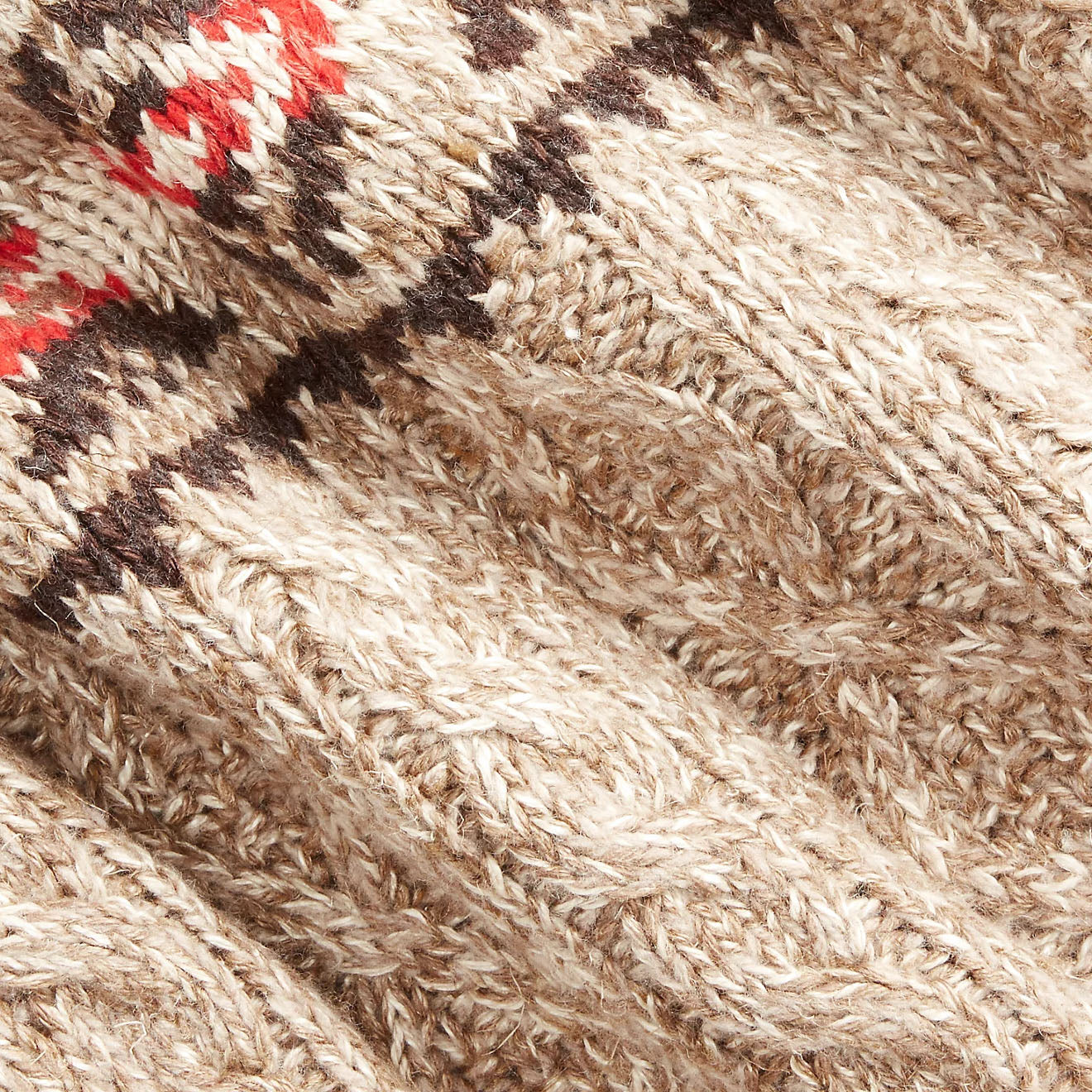 RRL by Ralph Lauren Hand-Knit Linen-Blend Cardigan Brown Multi | The Sporting Lodge