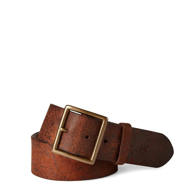 RRL by Ralph Lauren Jones Tumbled Leather Belt Tan | The Sporting Lodge