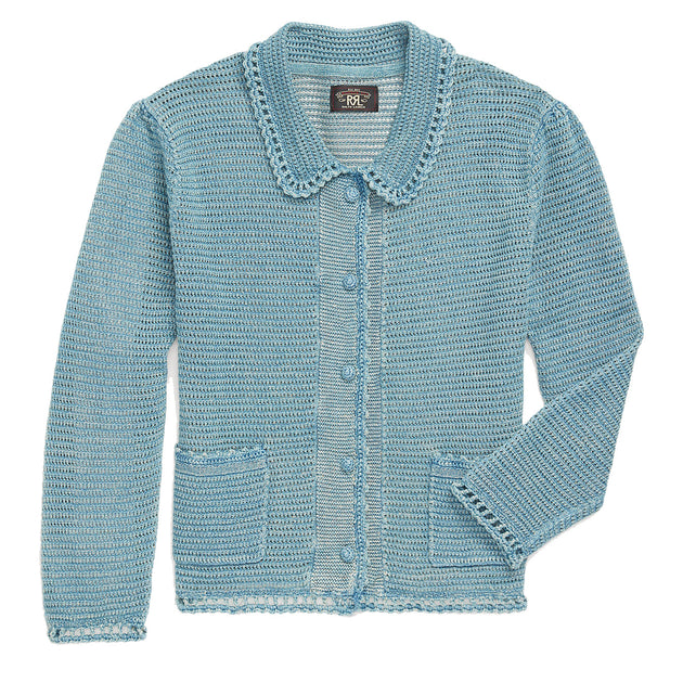 RRL by Ralph Lauren Womens Camay Long Sleeve Cardigan Light Indigo ...