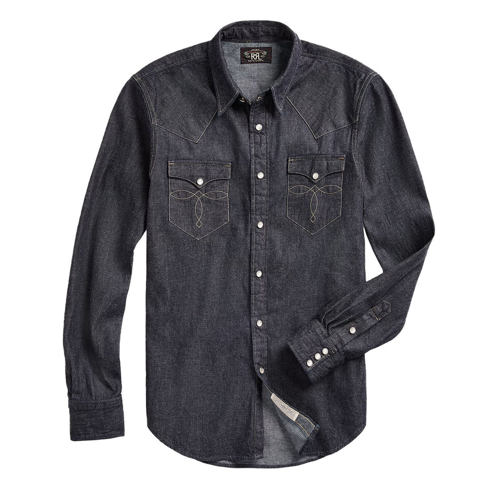 RRL By Ralph Lauren Slim Fit Denim Western Shirt Rinse – The Sporting Lodge