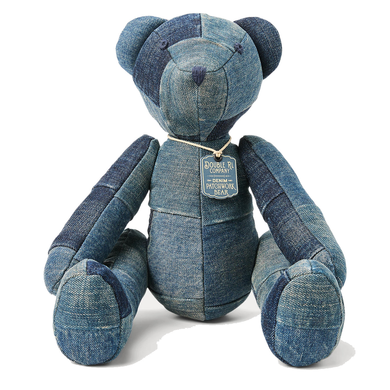 RRL by Ralph Lauren Limited-Edition Denim Patchwork Bear Indigo Denim ...