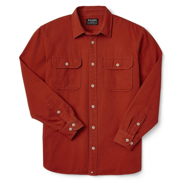 Filson Chino Twill Shirt Iron Rust | The Sporting Lodge