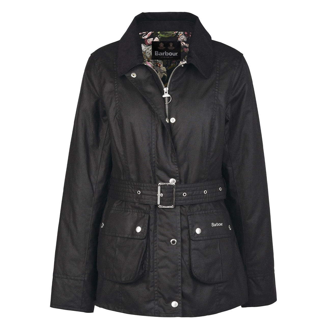 Barbour Womens Pendula Wax Jacket Black / Renaissance Floral | The ...
