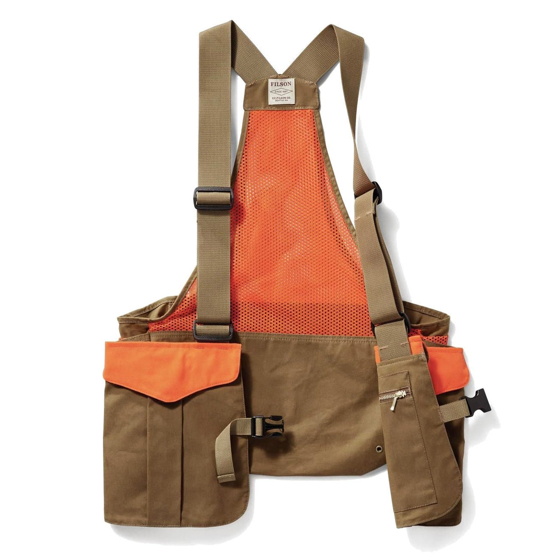 Filson Mesh Game Bag Dark Tan / Blaze Orange | The Sporting Lodge