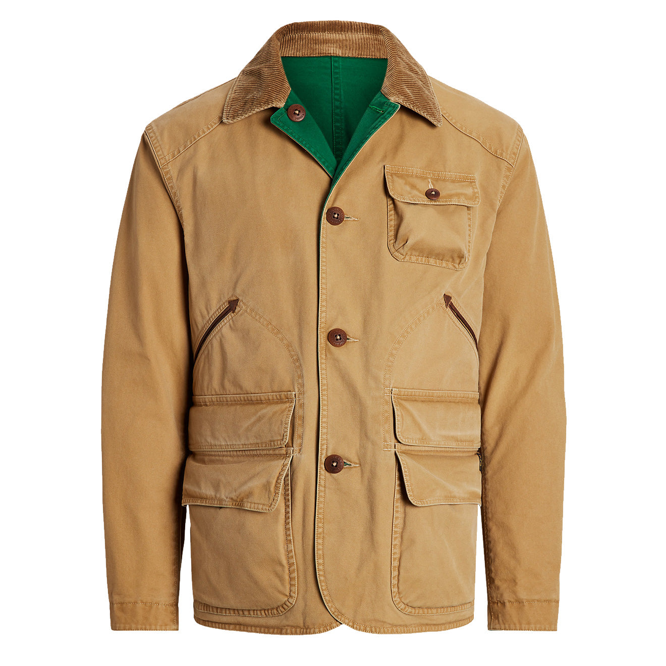 Polo Ralph Lauren Reversible Canvas Utility Jacket Dayback Tan/New ...