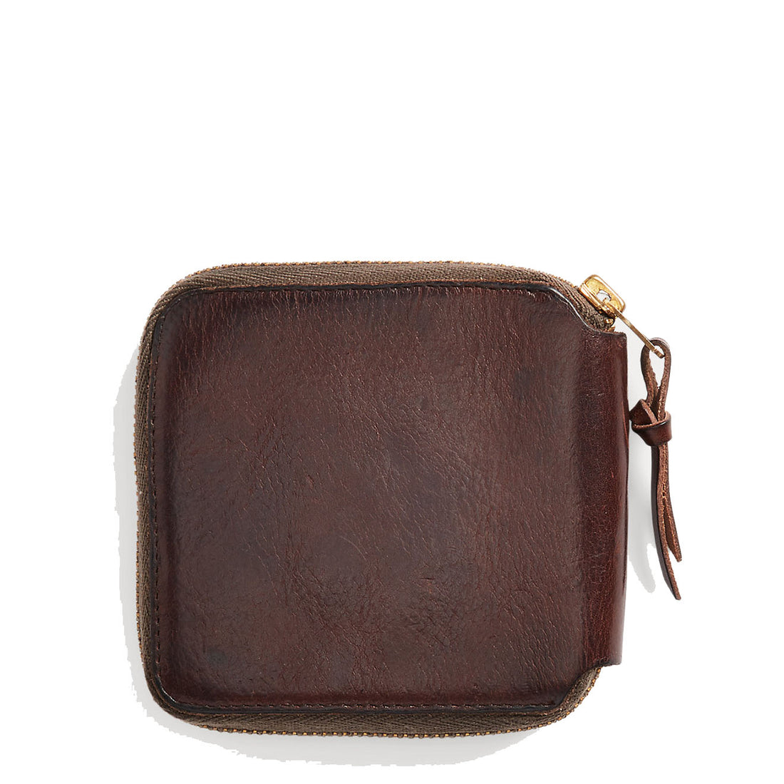 RRL by Ralph Lauren Leather Zip Wallet Dark Brown | The Sporting Lodge