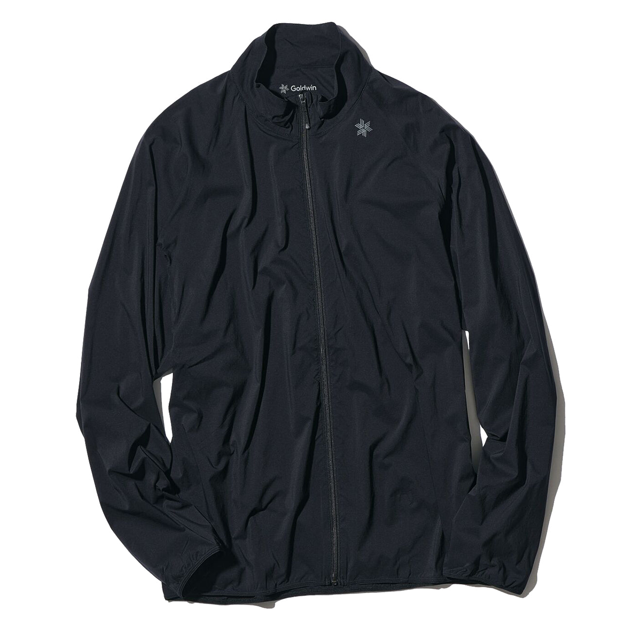 Goldwin Zip-Up Floating Wind Shell Jacket Black | The Sporting Lodge